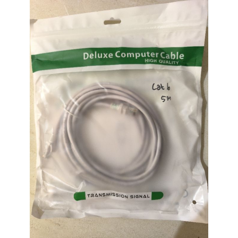 Jual Kabel LAN UTP 5M RJ45 Cat 6 5 meter Terpasang Cable Konektor Cat6 ...