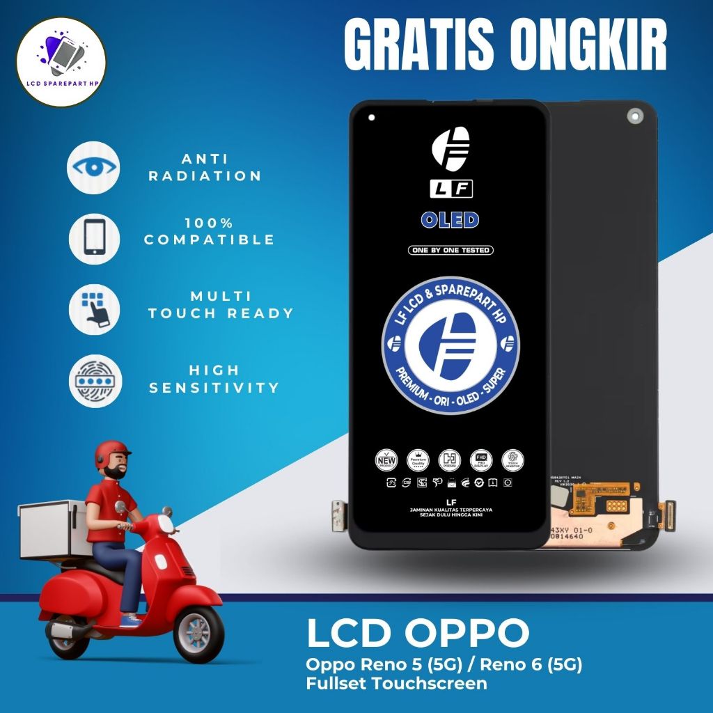 Jual LCD OPPO RENO 5 / RENO 6 5G FULLSET TOUCHSCREEN | Shopee Indonesia