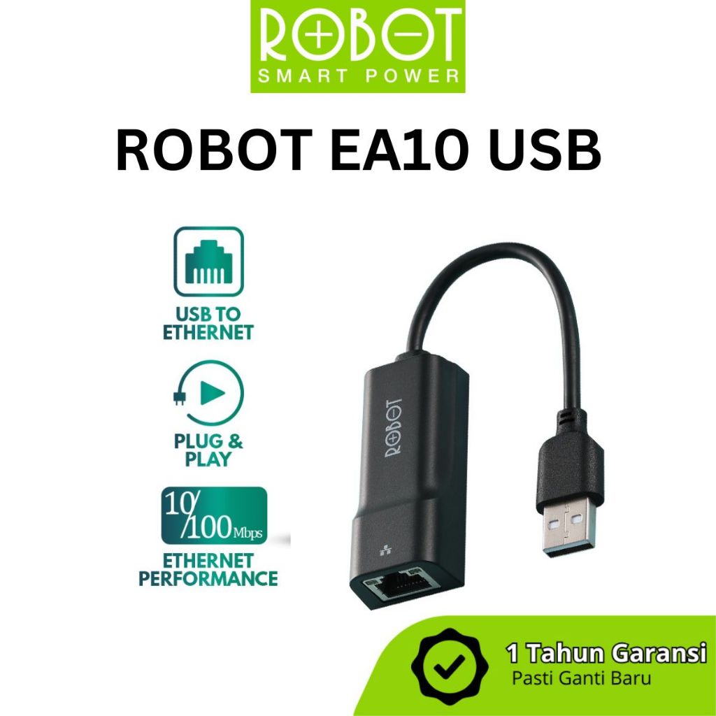 Jual ROBOT ea10 USB Ethernet Hub Adapter USB 2.0 to 10/100Mbps Network ...