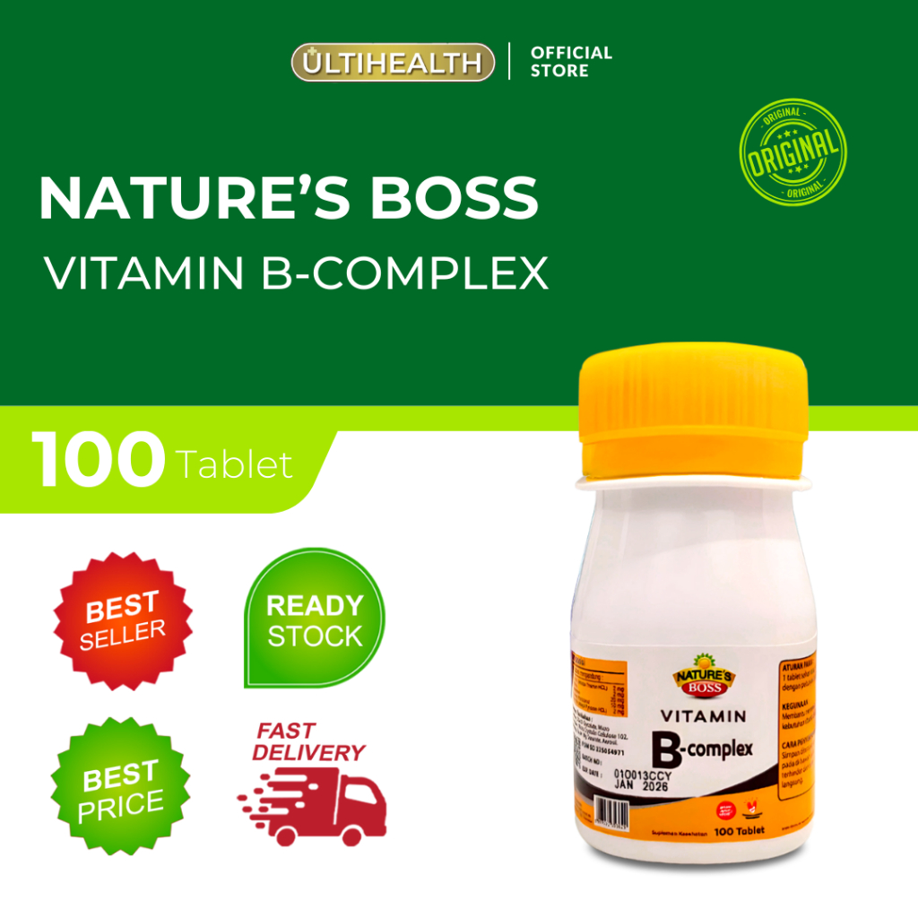 Jual NATURES BOSS VITAMIN B COMPLEX ISI 100 TABLET - SUPLEMEN KESEHATAN ...