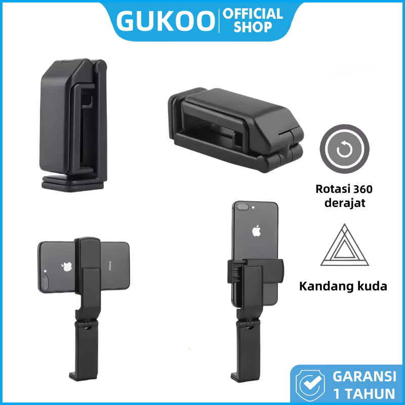 Jual GUKOO SMARTPHONE HOLDER MULTIFUNGSI: PEGANGAN LIVE, PUTAR 360°, CLAMP KUAT DI MEJA – UKURAN ...
