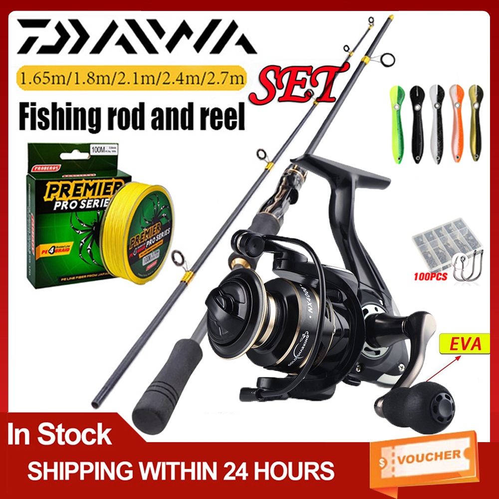 Jual 【⚡Beli 1 Dapat 5⚡ 】daiwa Set Pancing 1.65m/1.8m/2.1m/2.4m/2.7m Joran Pancing 2000-7000 Reel ...