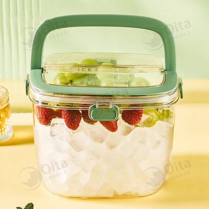 Jual Oita Ice Bucket Storage Transparan With Handle/ wadah Tempat Es ...