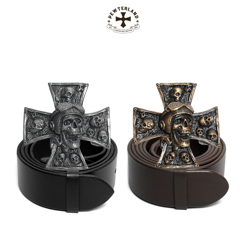 Jual Pewterland Kepala Sabuk Chopper Ride Bahan Logam Timah & Kulit ...