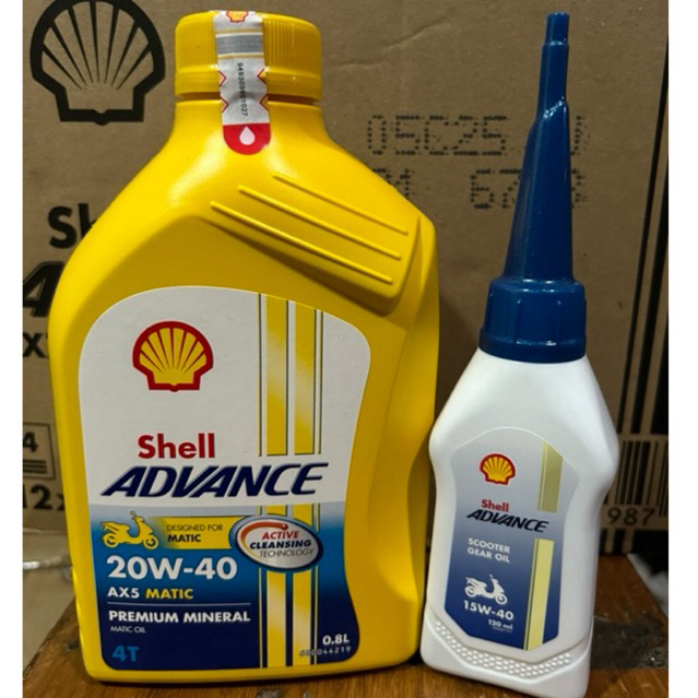 Jual PAKET OLI SHELL ADVANCE MATIC AX5 800 ML + OLI GARDAN SHELL ...