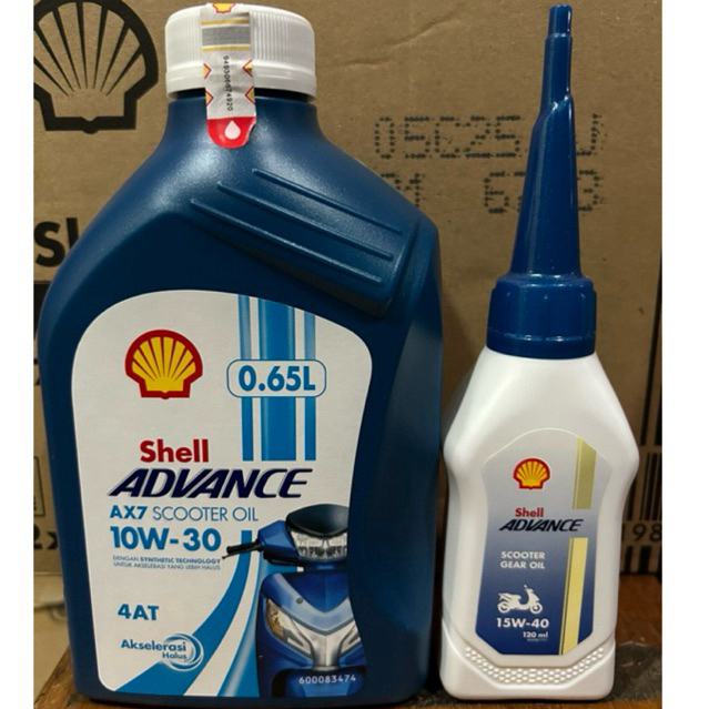 Jual PAKET OLI SHELL AX7 MATIC 650 ML + OLI GARDAN ORIGINAL SHELL ...