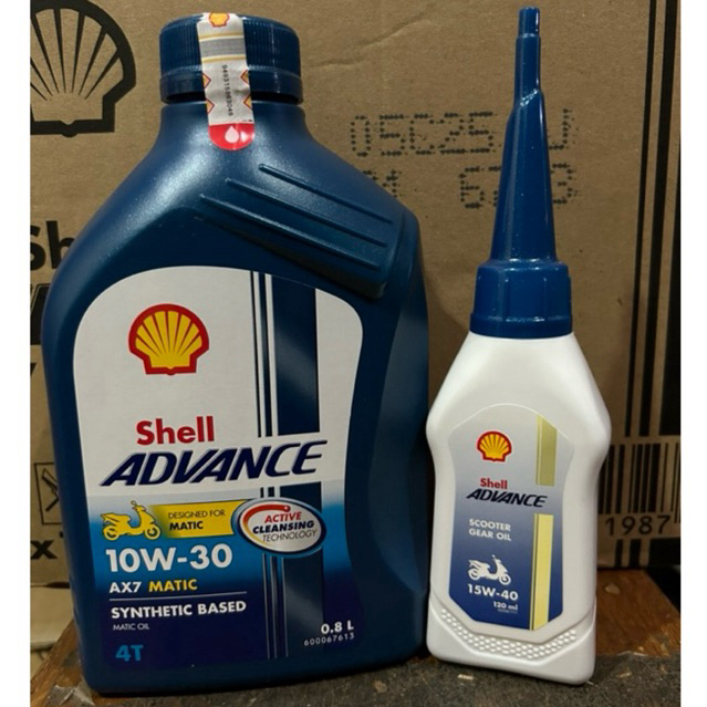 Jual PAKET OLI SHELL ADVANCE AX7 MATIC 0,8 LITER + OLI GARDAN ORIGINAL ...