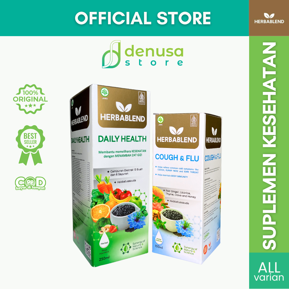 Jual Herbablend Cough n Flu 100ml / Daily Health 250ml | Sirup Herbal ...