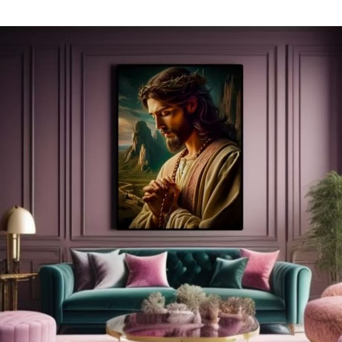 Jual Cetak Poster tuhan Yesus berdoa mazmur yesus Dekorasi rumah ...