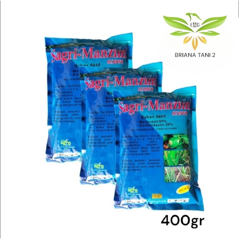Jual Sagri Manzim 65/20 WP 400gr Mankozeb 65% + Karbendazim 20% ...