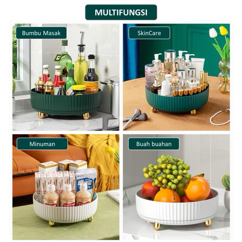 Jual Rak Putar 360 Derajat Multifungsi untuk Bumbu Dapur, Kosmetik ...