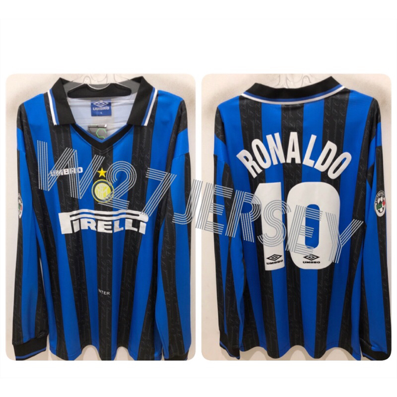 Jual JERSEY RETRO - INTER MILAN HOME LONGSLEEVE 1997-1999 name player ...
