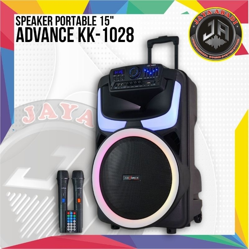 Jual SPEAKER PORTABLE 15" EXTRA BASS ADVANCE KK-1028 ORIGINAL | Shopee ...
