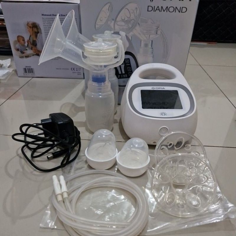 Jual preloved opia diamond breastpump dual (free kantong asi, valve ...