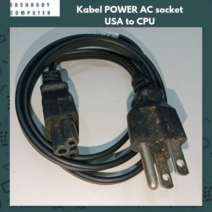 Jual Kabel POWER AC socket USA to CPU | Shopee Indonesia