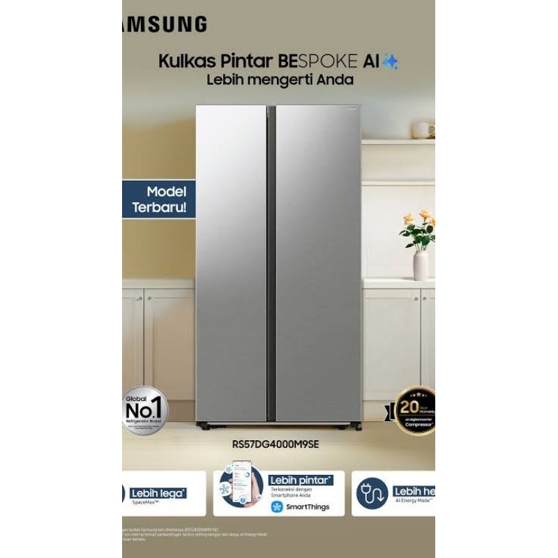 Jual Kulkas Side by Side SAMSUNG RS57DG4000M9 All Around Cooling 603 ...