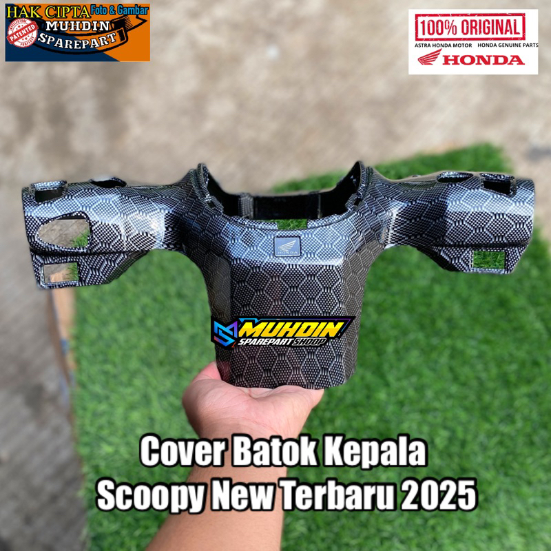 Jual Cover Batok A Kepala Belakang Scoopy New Terbaru 2025 Carbon ...