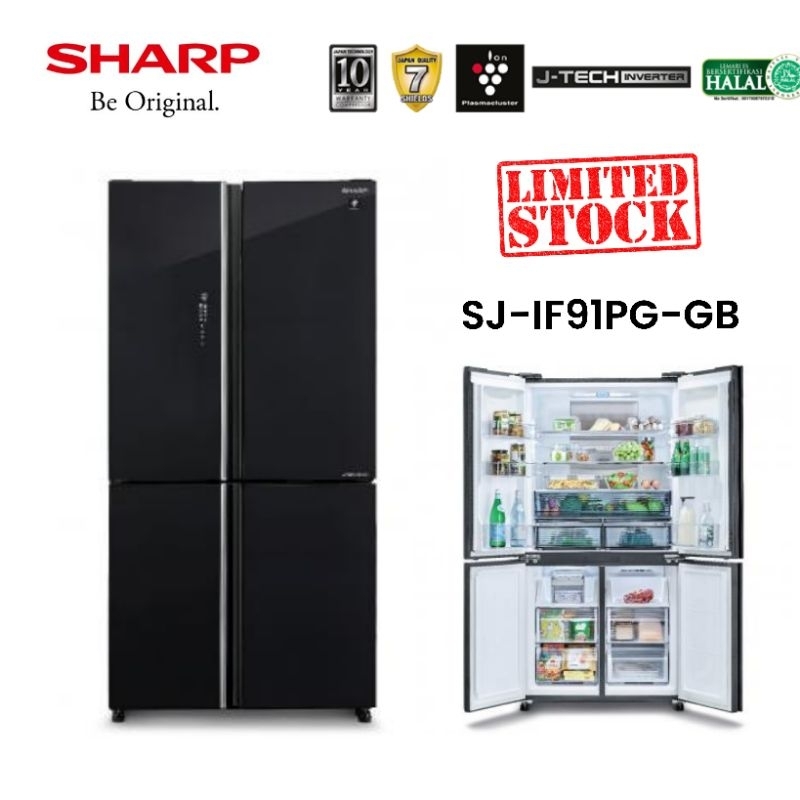 Jual SHARP Kulkas MULTIDOOR 4 Pintu J-TECH INVERTER QUEEN SERIES SJ ...