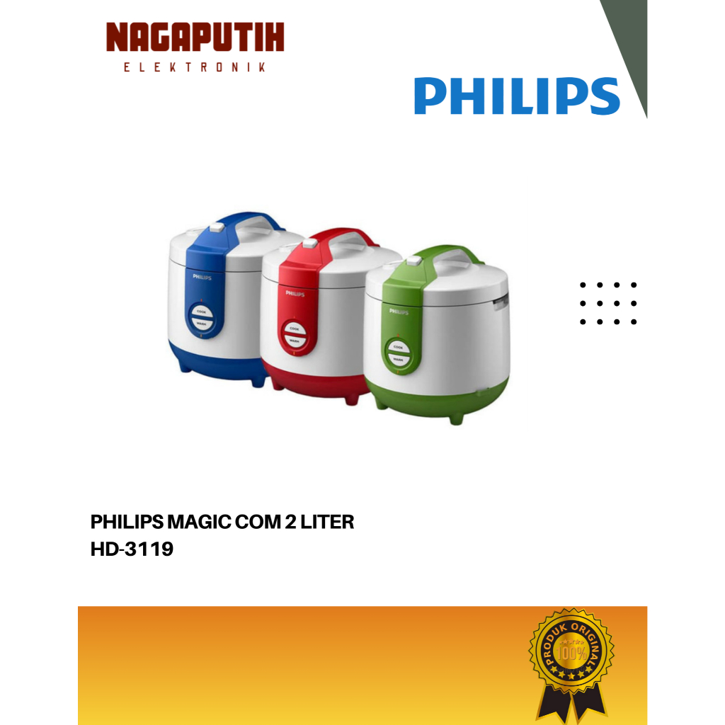 Jual PHILPS MAGIC COM HD-3119 KAPASITAS 2 LITER | Shopee Indonesia