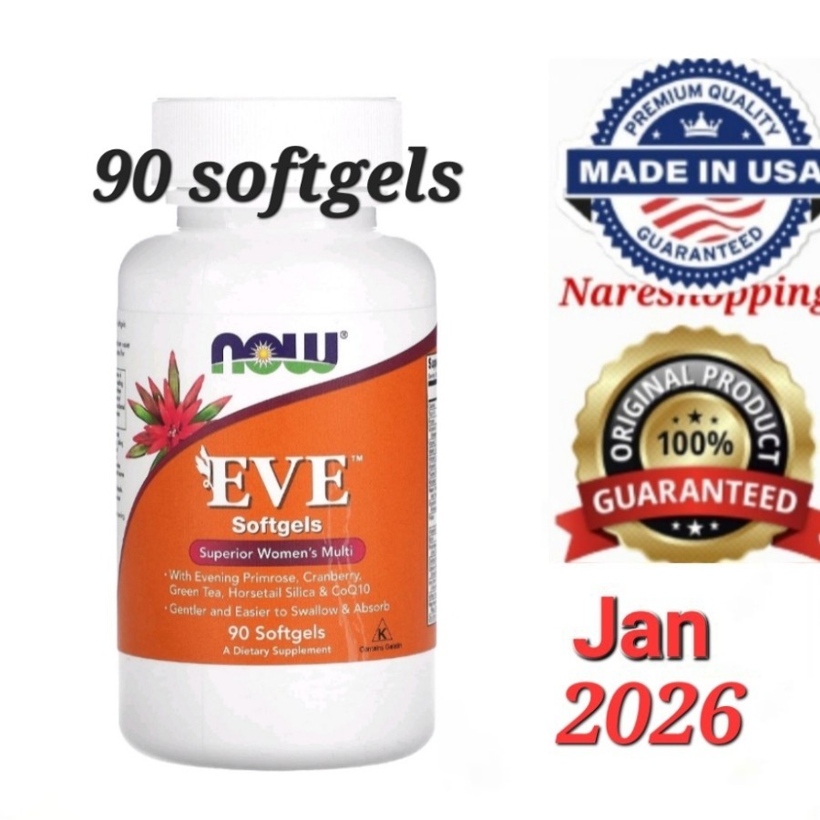 Jual NowFoods EVE Superior Women's Multi 90 Softgels HALAL | Shopee ...