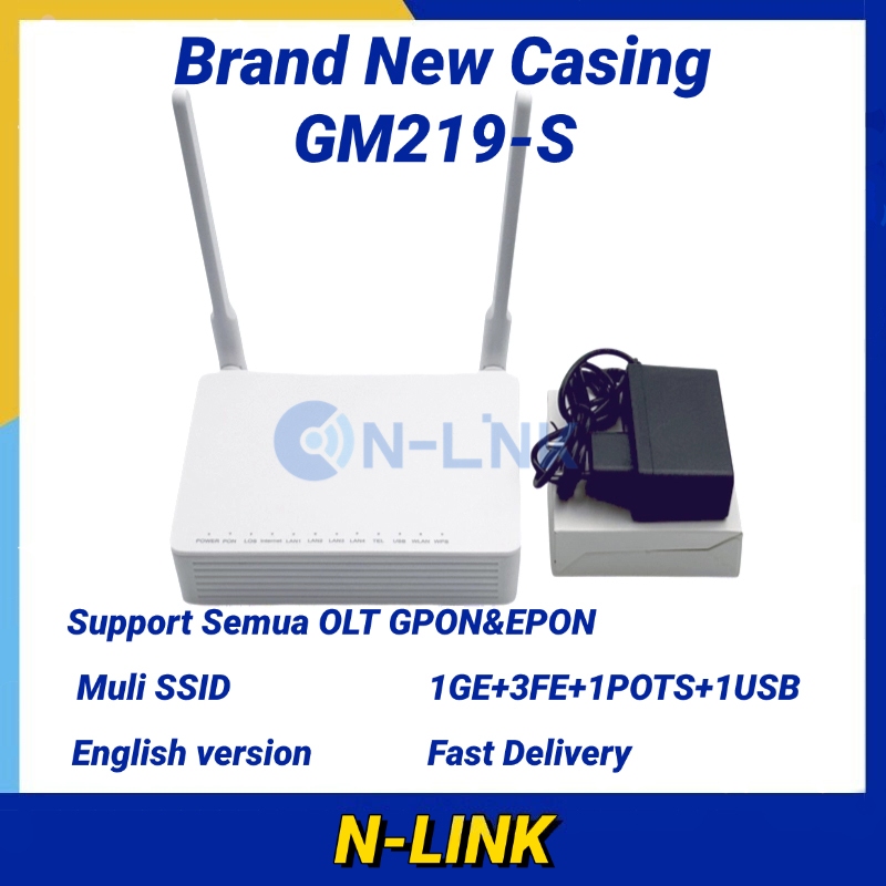Jual Barang Baru XPON GM219-S WiFi Modem 1GE+3FE Universal Compatibility with All OLT EPON & OLT ...