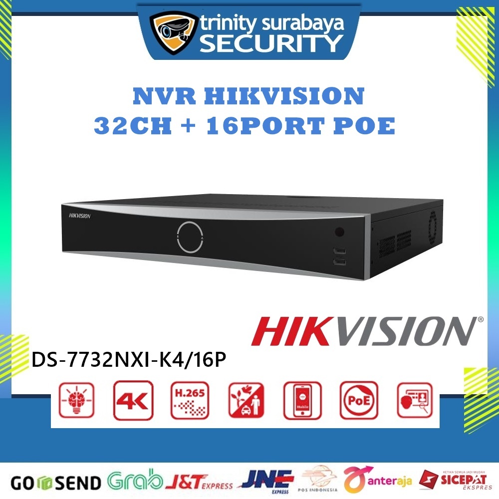 Jual NVR 32ch HIKVISION DS-7732NXI-K4/16P | Shopee Indonesia