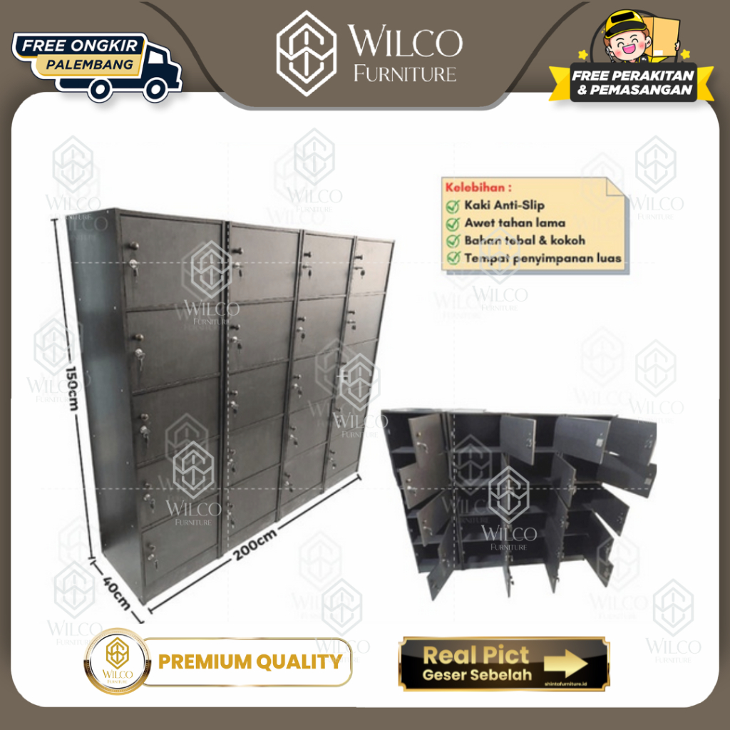 Jual Loker 20 Pintu Jasmine RSG C5 5FK / Lemari Penyimpanan 5 Tingkat Full Kunci - Loker 5 Pintu ...