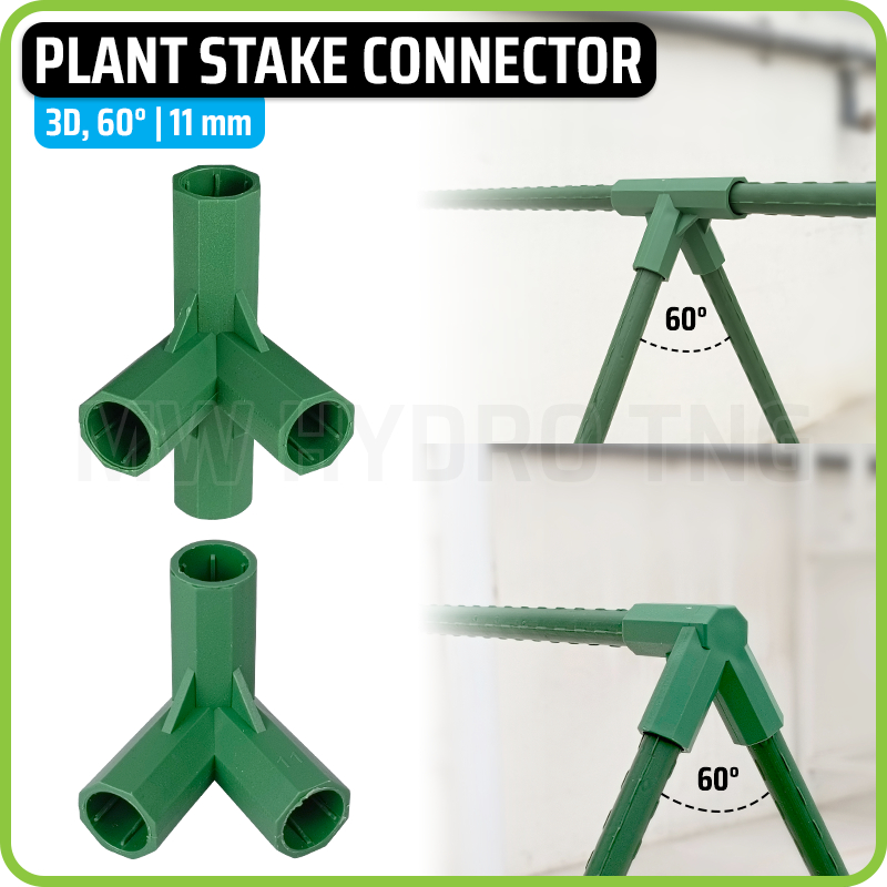 Jual Plant Stake Connector, 3D, 60°, 11 mm | Konektor Ajir Tanaman ...