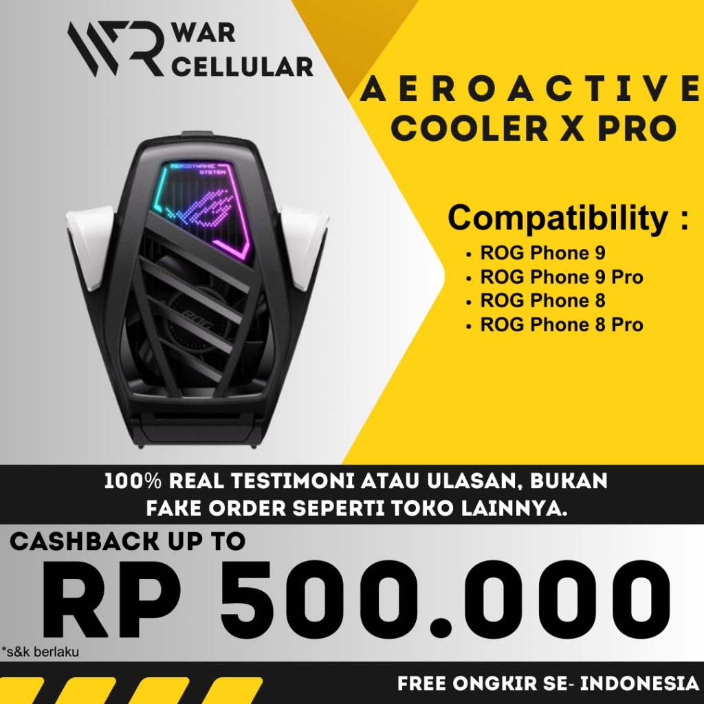 Jual AEROACTIVE X PRO FOR ROG PHONE 9 | AERO ACTIVE | FAN COOLER ASUS ...