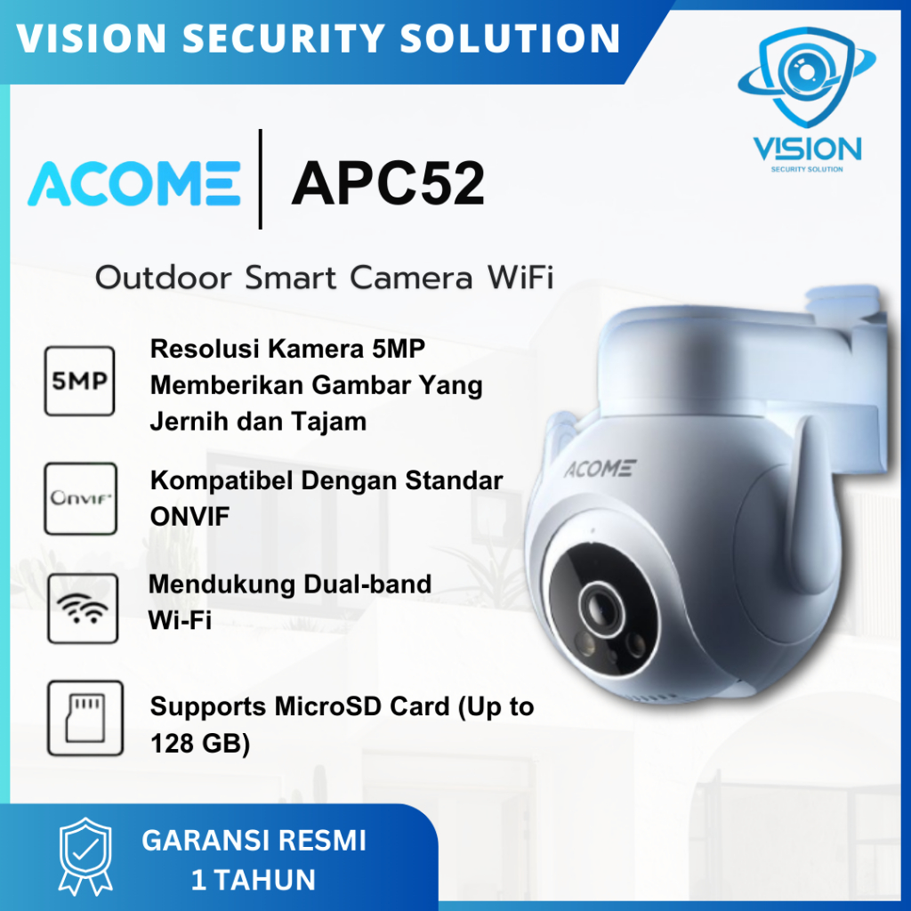 Jual Acome APC52 5MP Cctv Outdoor Wifi Kamera Acome Full Color dan ...