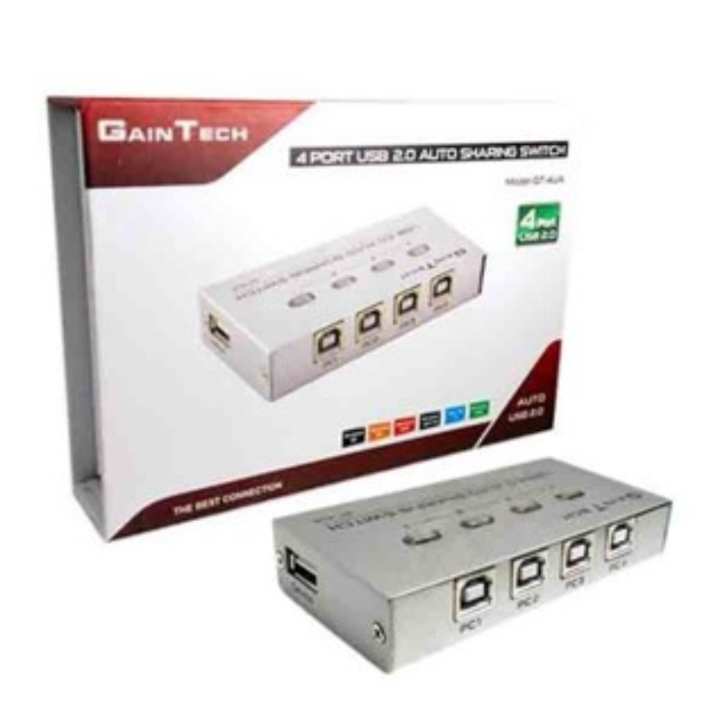 Jual GAINTECH Auto Switch Printer Usb 1-4 Usb 2.0 Sharing Switch 2 Port / 4 Port | Shopee Indonesia