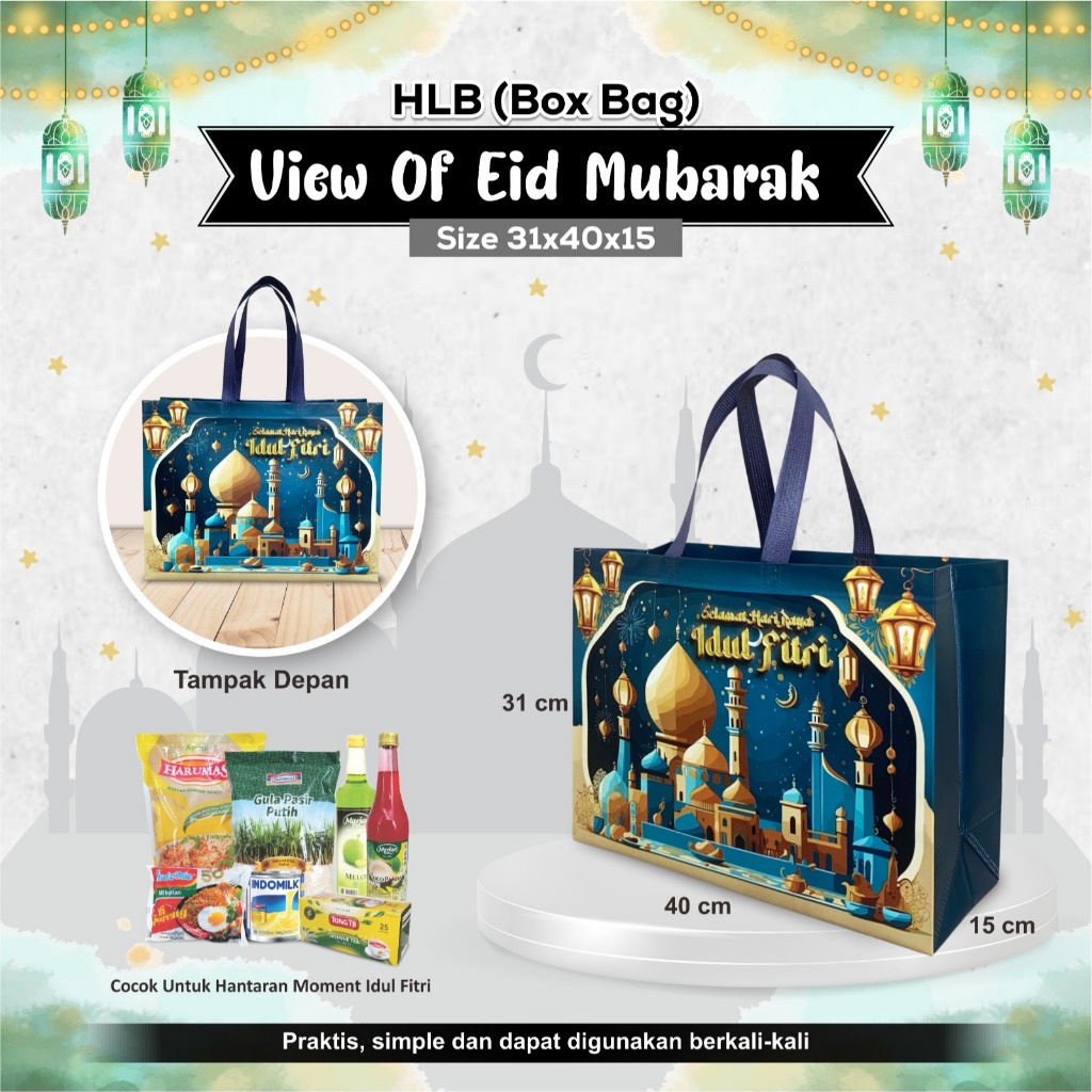 Jual TAS SPUNBOND GOODIE BAG LEBARAN IDUL FITRI BAG BOX HAMPERS LAMINASI PRINTING | Shopee Indonesia