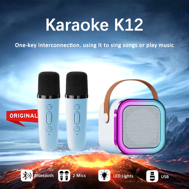 Jual K12 Speaker Microphone Karaoke Portable Outdoor Mesin KTV Mini Rumah KTV Mini MP3 Player ...