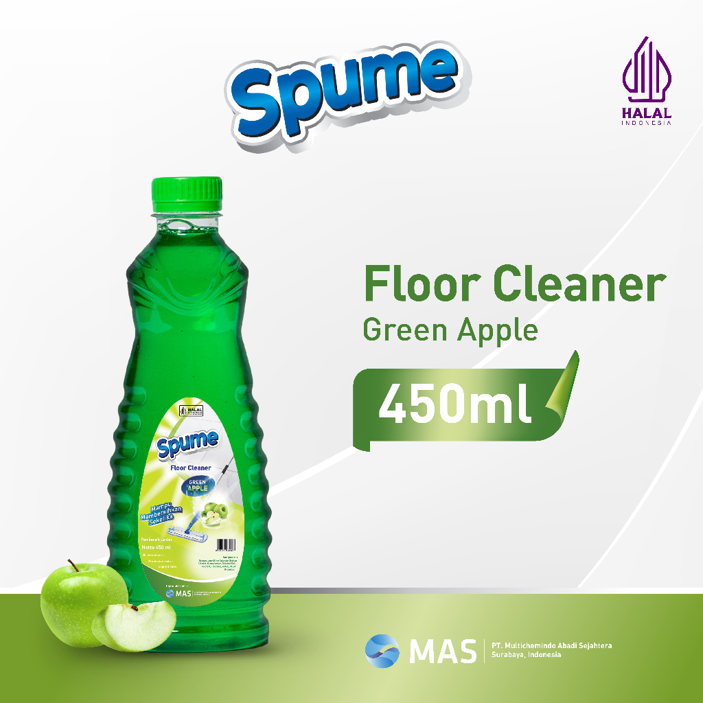 Jual Spume floor cleaner Apple Sabun pel lantai pembersih lantai 450ml ...