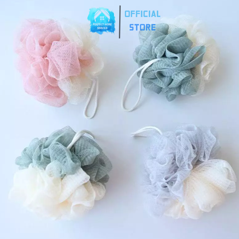 Jual BOLA MANDI SPONS BADAN 30GR BATH SPONGE ISI 2 WARNA [PERFECTHOME ...