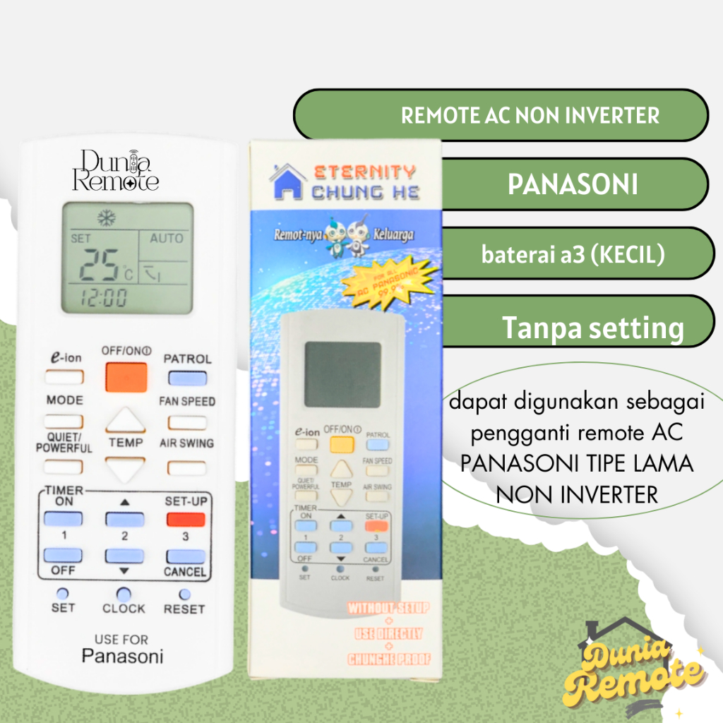 Jual Remote AC Panasonic BIRU Multi Universal / Remot AC Panasonic Non ...
