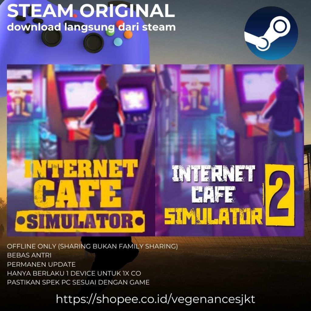 Jual Internet Cafe Simulator 1+2 (2 Game) PC Game Sharing Original ...