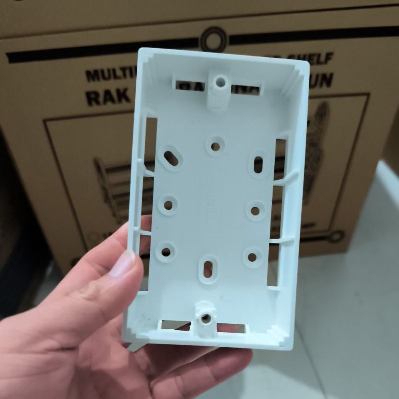 Jual housing outer box saklar dan stop kontak listrik double | Shopee ...