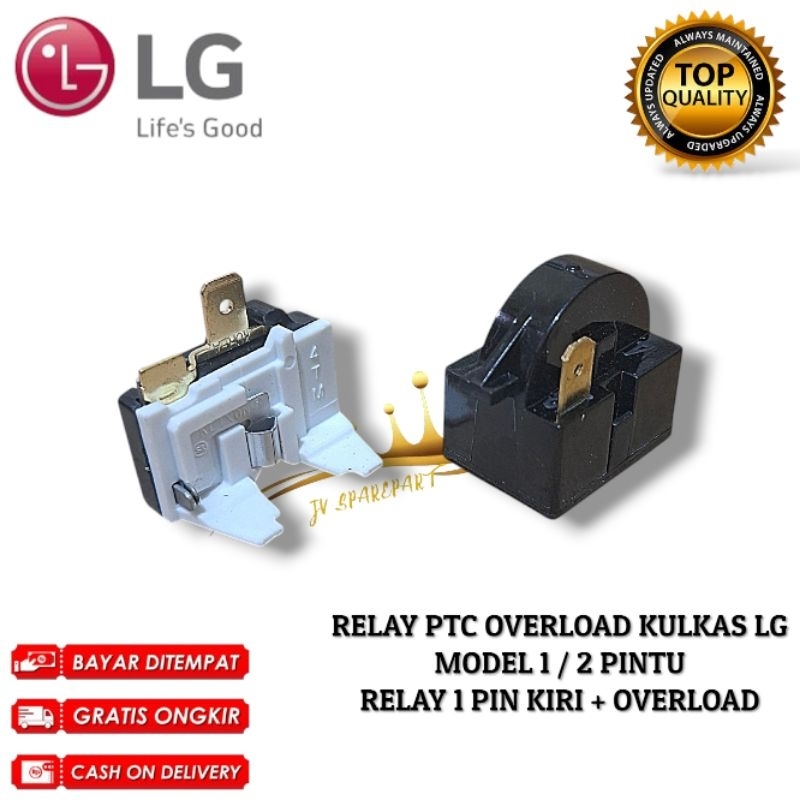 Jual [Set Relay] Relay 1 Pin Kiri + Ptc Overload Kulkas LG 1 Pintu / 2 ...