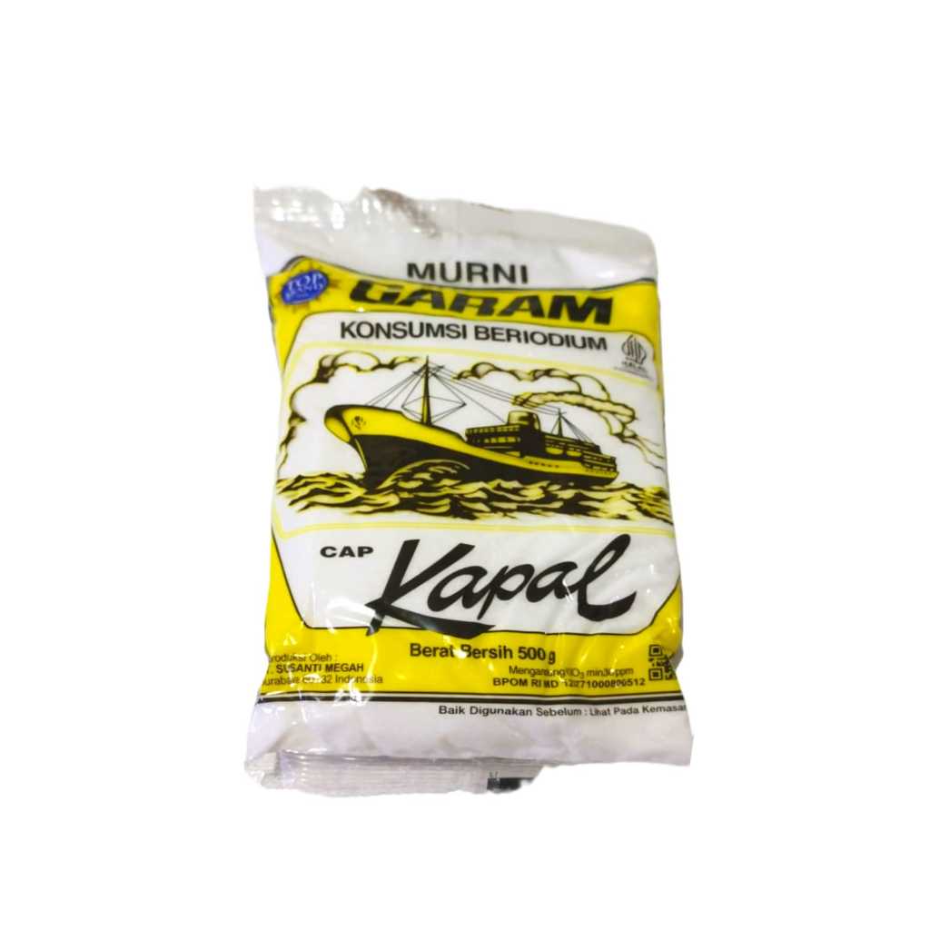 Jual Garam Cap Kapal 500 gram– Garam Dapur beryodium cap kapal | Shopee ...