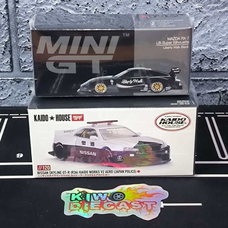Jual [Kaido House] R34 Police + [Mini GT] RX-7 Black | Shopee Indonesia