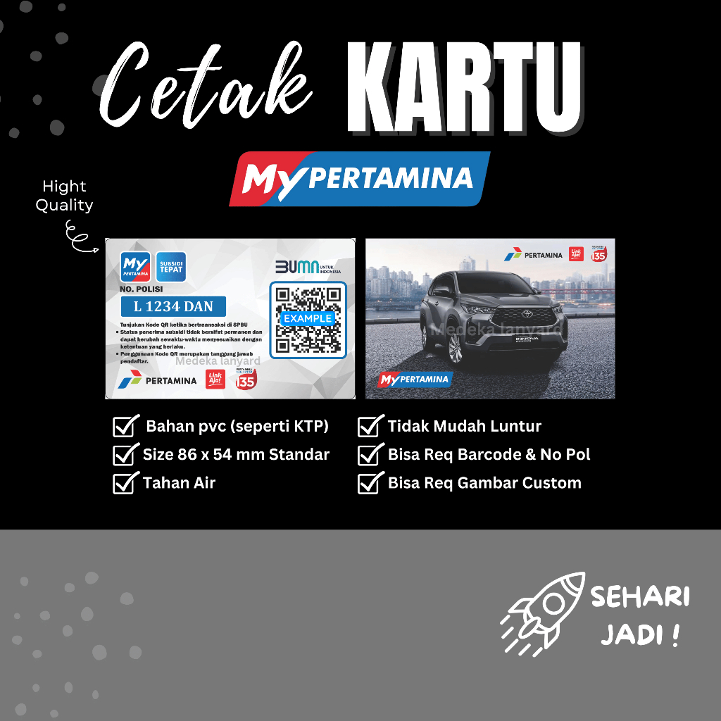 Jual CETAK KARTU MY PERTAMINA BAHAN PVC TEBAL (SATUAN) | Shopee Indonesia