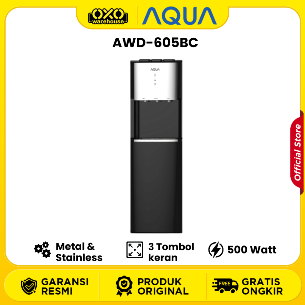 Jual AQUA Water Dispenser AWD-605BC Dispenser Galon Bawah 3 Keran ...