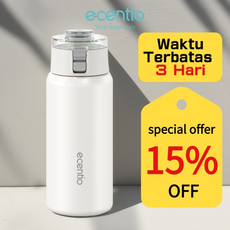 Jual ecentio tumbler minum stainless 450ml portable termos premium botol aesthetic korea tahan ...