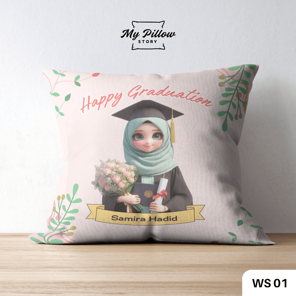 Jual Bantal Custom Foto Kado Graduation Wisuda 40cm | Shopee Indonesia
