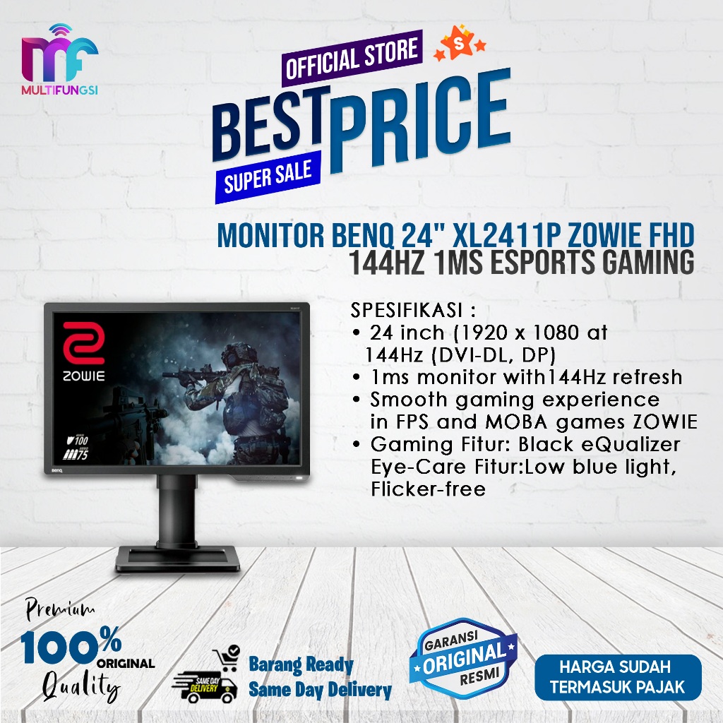 Jual Monitor BenQ 24" XL2411P ZOWIE FHD 144Hz 1ms eSports Gaming ...