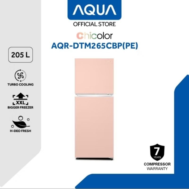 Jual KULKAS 2 PINTU AQUA AQR DTM 245 CBP PE (warna peach) | Shopee ...