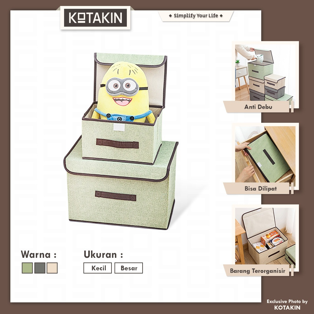 Jual KOTAKIN Tempat Penyimpanan Baju Storage Box Pakaian Serbaguna ...