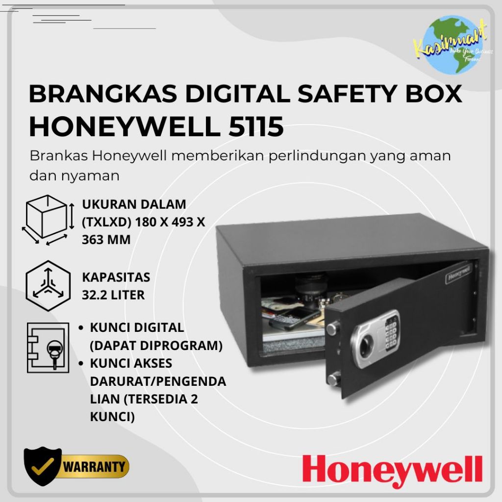Jual Brankas Honeywell 5115 Kotak Besi Kuat Aman Kokoh Anti Maling ...