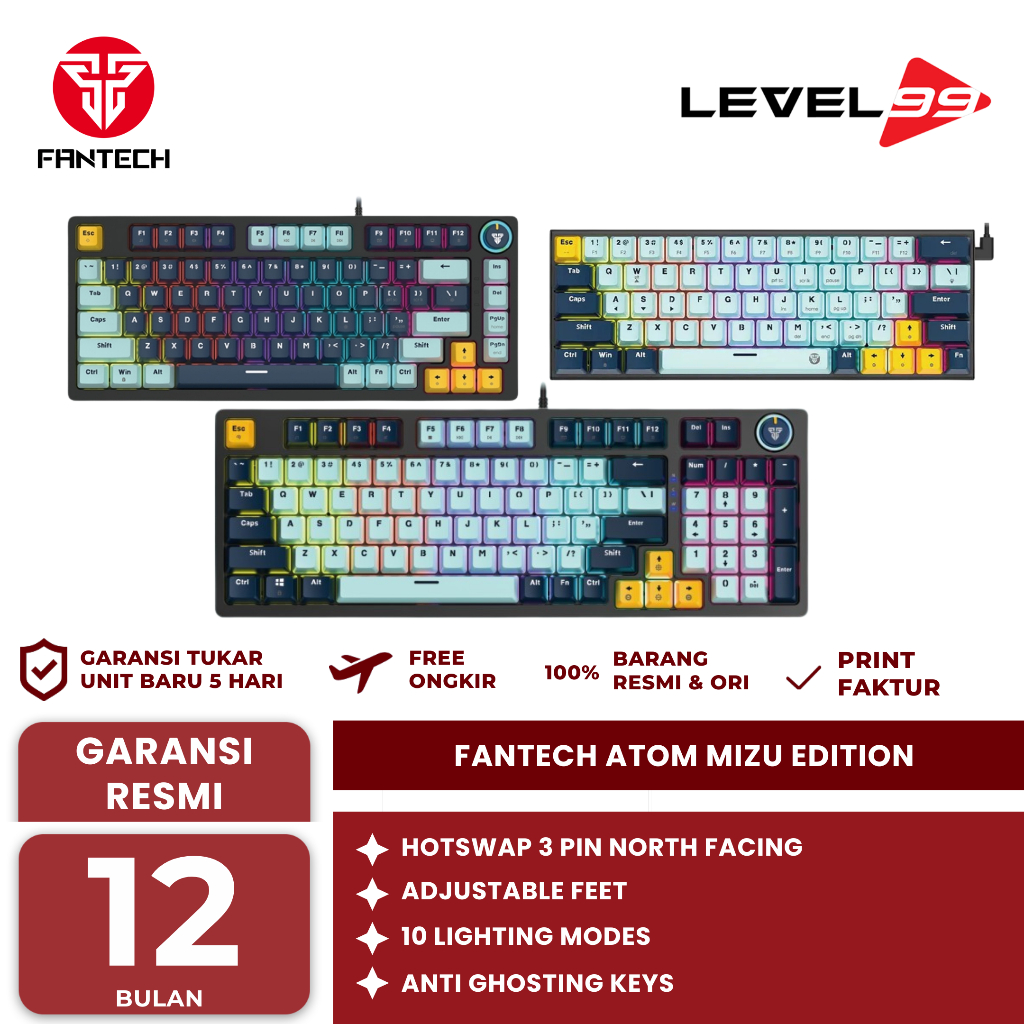Jual Fantech Atom96 Mk890V2 / MK890 V2 / MK-890 V2 Rgb Mechanical Gaming Keyboard | Shopee Indonesia
